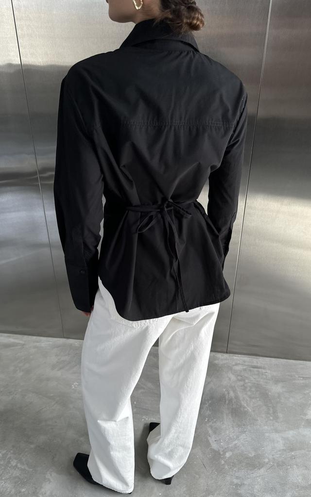 Dropped Shoulder Line Fluffy Sweater - Black | COOSH