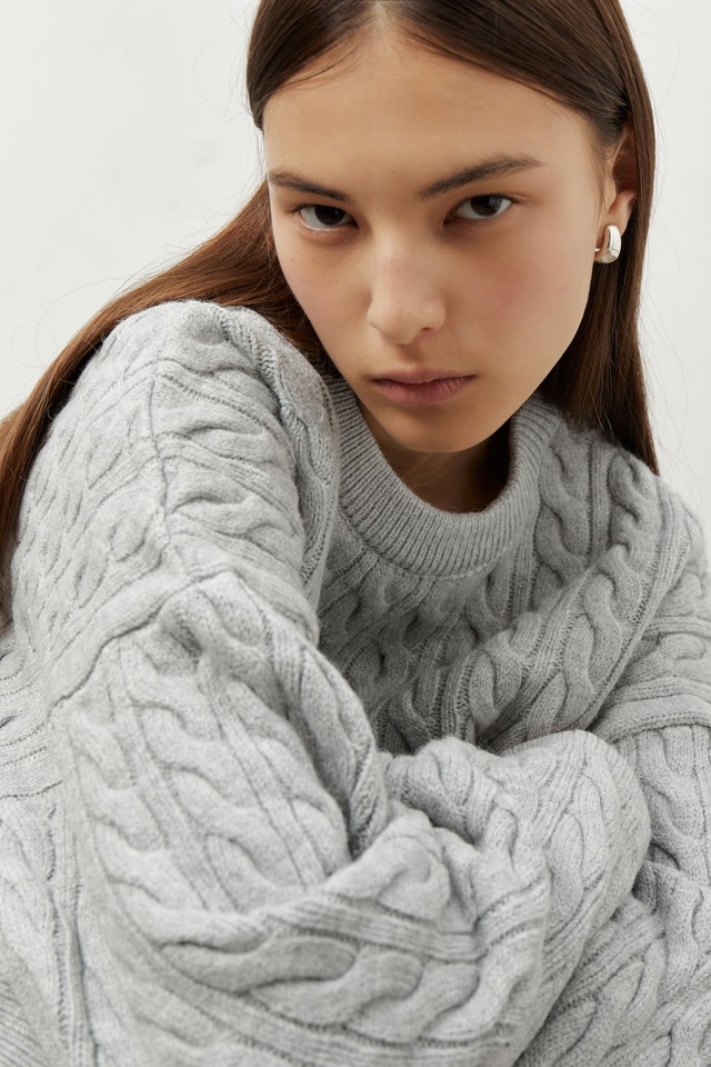 LILAH Knitted Braided Suit - Grey | COOSH