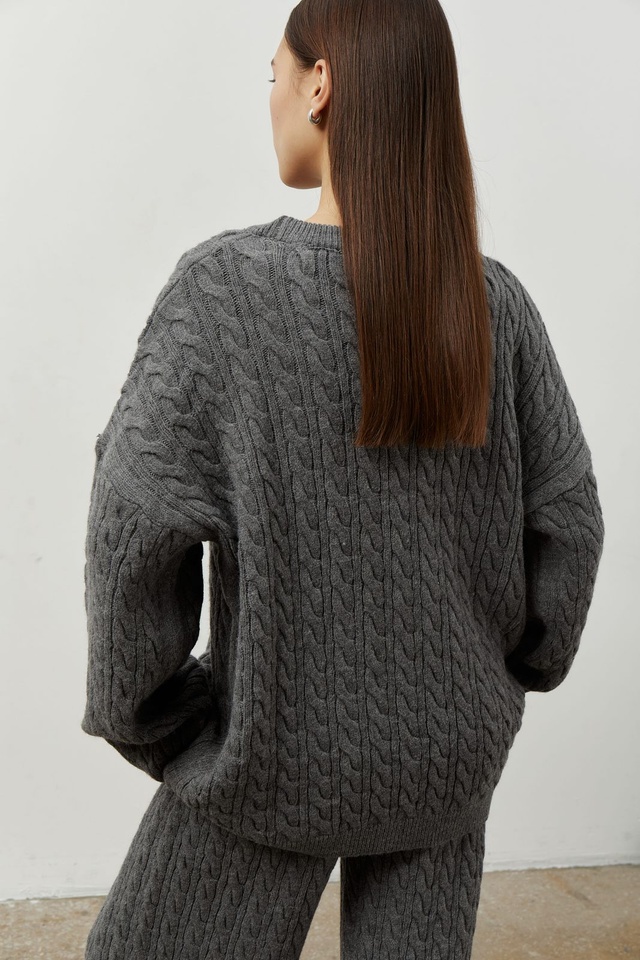 LILAH Knitted Braided Suit - Graphite | COOSH