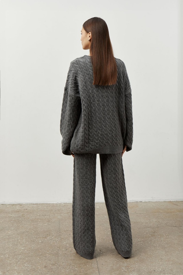 LILAH Knitted Braided Suit - Graphite | COOSH